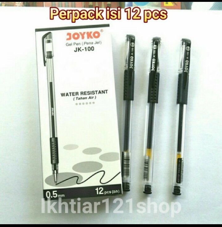 Pulpen Gel joyko/Gel Pen/Pena Jel joyko Jk-100 0.5mm Perpack isi 12 pcs | Lazada Indonesia