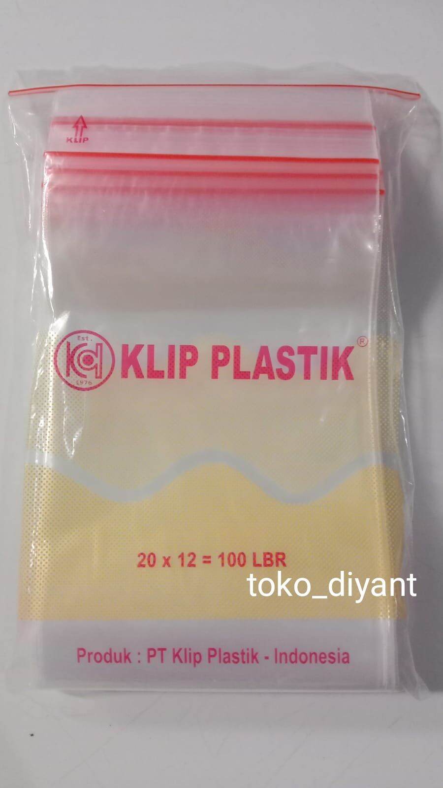 Kantong Plastik Klip Uk 12x20 Isi 100 Lembar Plastik Zipper Plastik