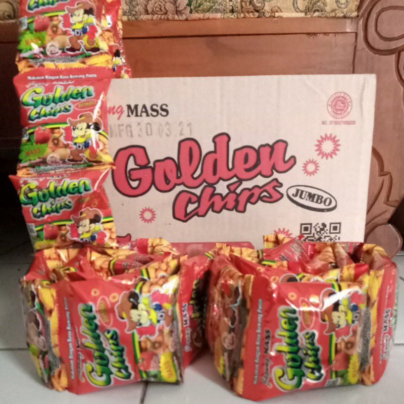 snak Jadul GOLDEN CHIP Mirip POTATO CHIP 1 Dus isi 60 Pcs | Lazada Indonesia