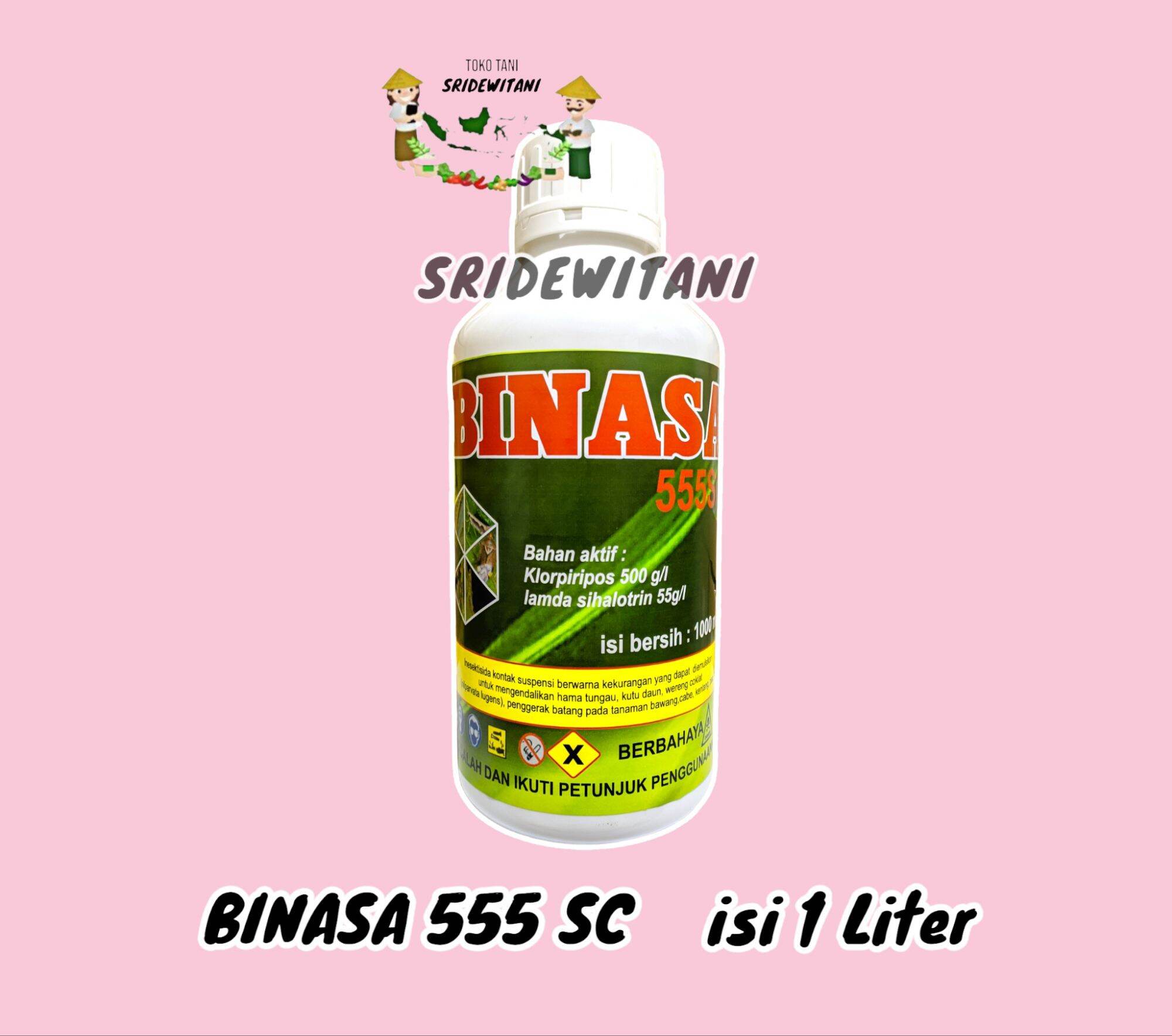 INSEKTISIDA BINASA 555sc 1 Liter Klorpirifos Pengendali Hama Kutu semua ...