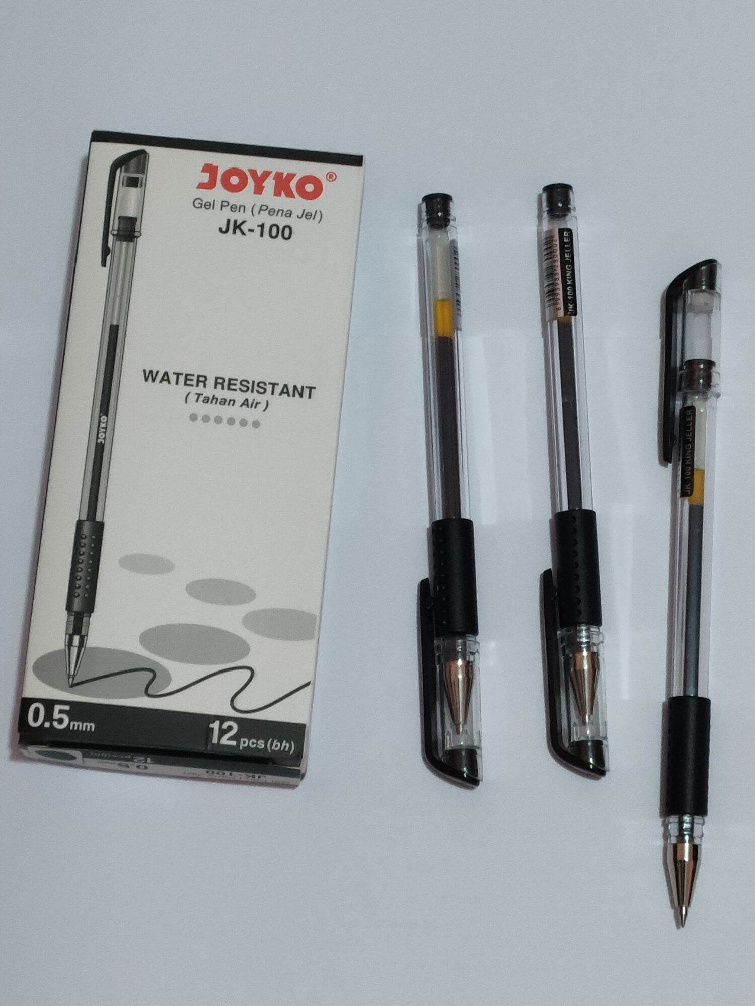 (promo) 12 pcs pulpen pena gel 05mm pulpen joyko gel pen pena jel ...
