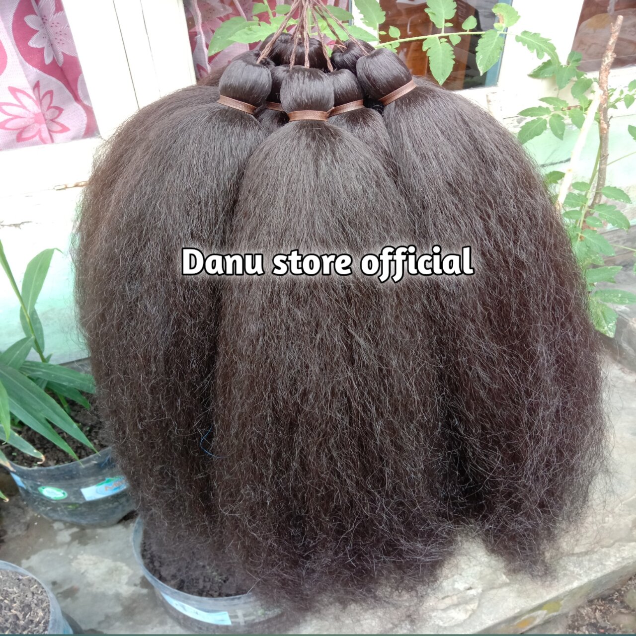 Rambut sambung cemara coklat tanah/polosan/1 warna | Lazada Indonesia