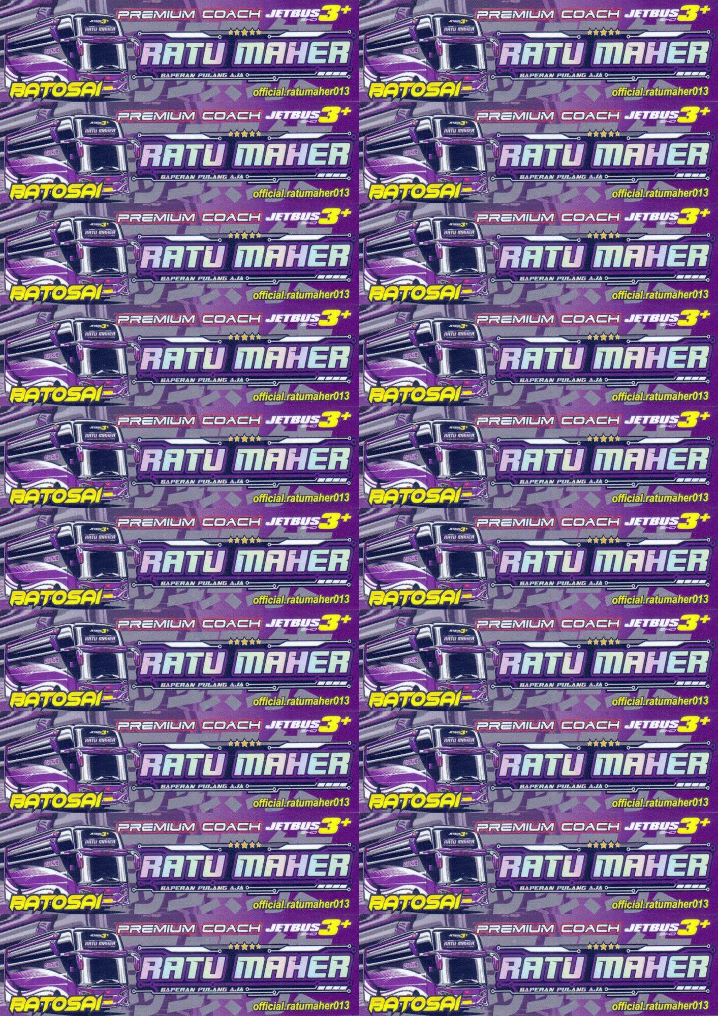 STIKER BUS. RATU MAHER | Lazada Indonesia