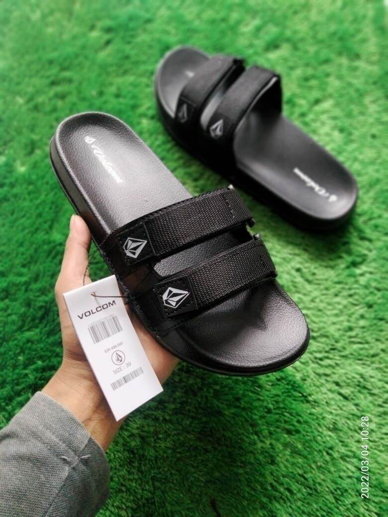 Sandal Slide Volcom Velcro Terkini ( ARMY ) | Lazada Indonesia