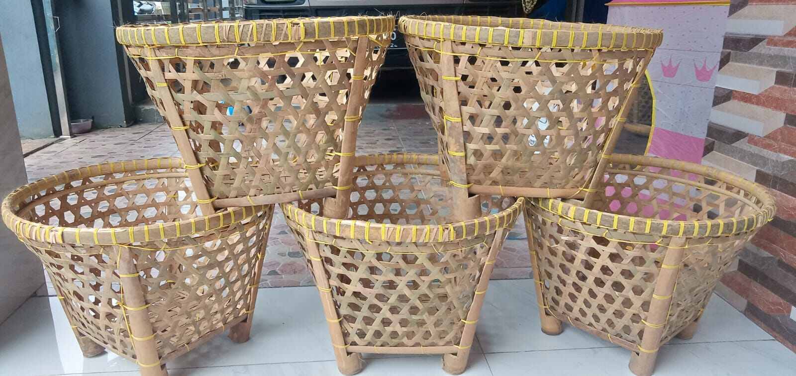 Keranjang Bambu Serbaguna Besar | Lazada Indonesia