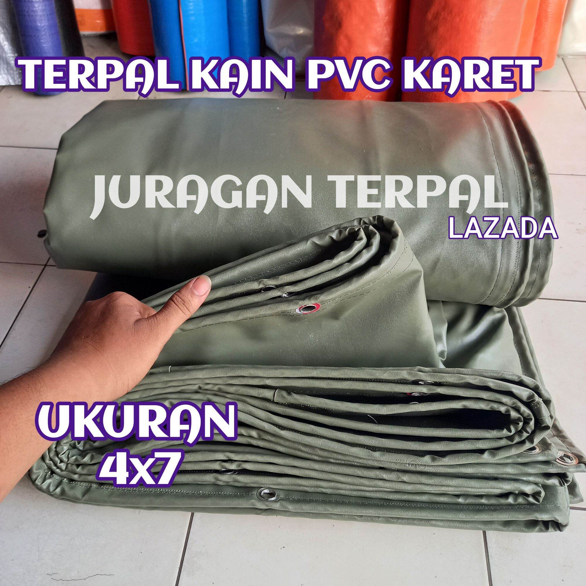 terpal kain cv tentara pvc karet ukuran 4x7 | Lazada Indonesia