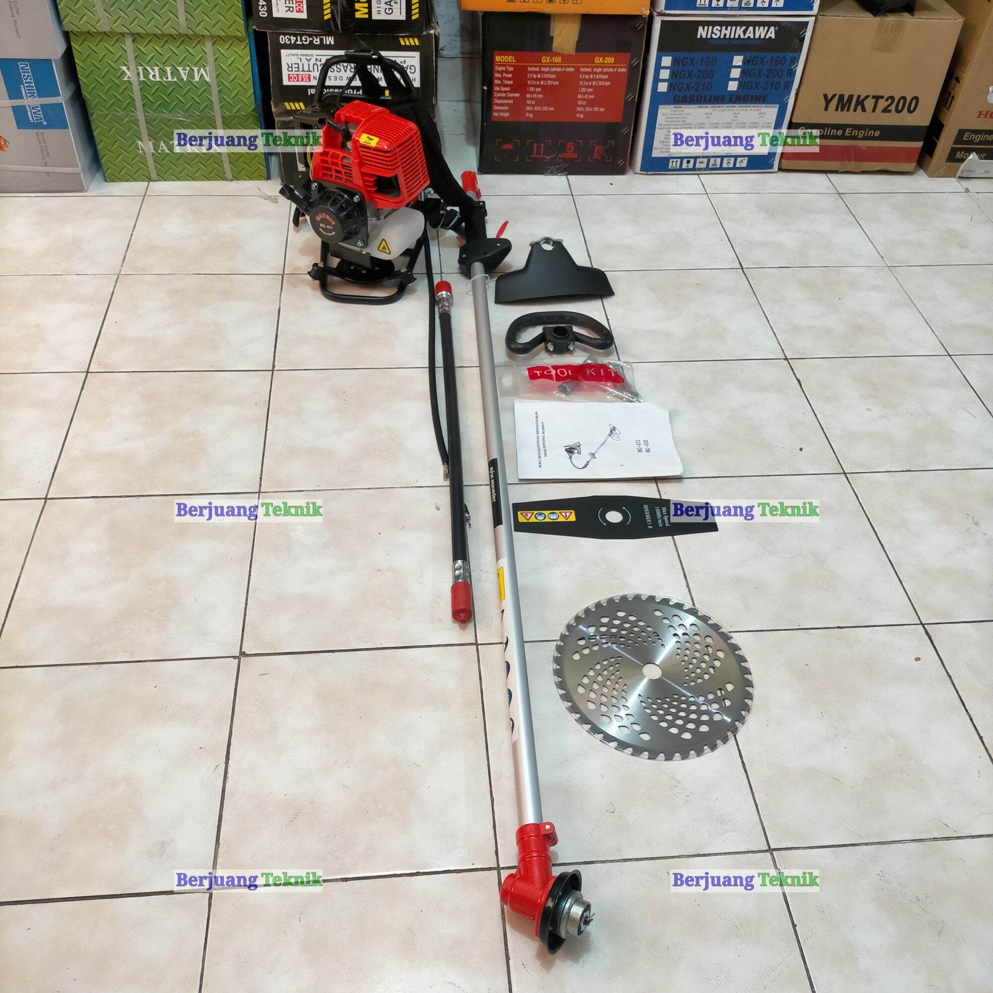 Mesin Potong Rumput 4 Tak MATRIX BG-431 Komplit Pisau Bulat STAINLESS ...