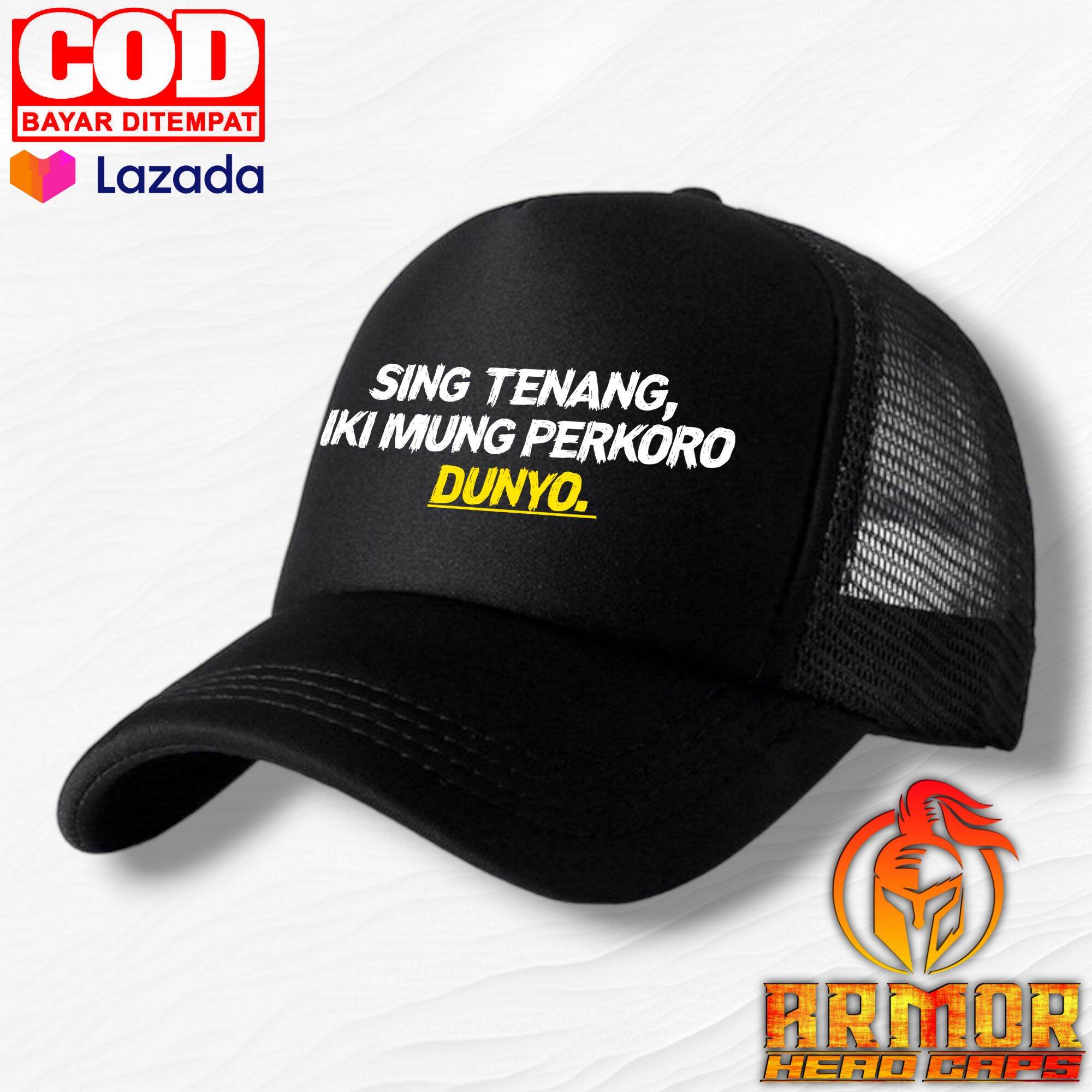 Topi Kata-kata Viral Trucker Jaring | Topi Perkoro Dunyo Jaring | Topi ...