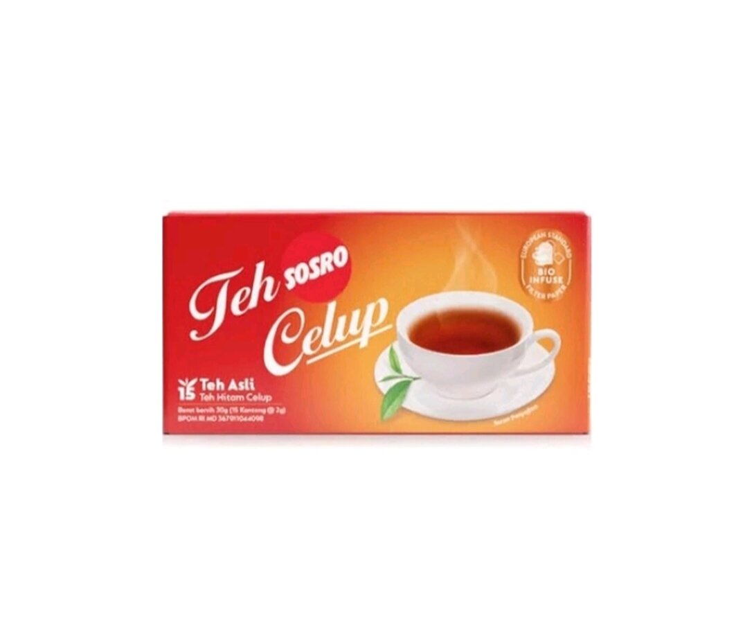 Teh celup sosro teh hitam 1 kotak isi 15 kantong | Lazada Indonesia