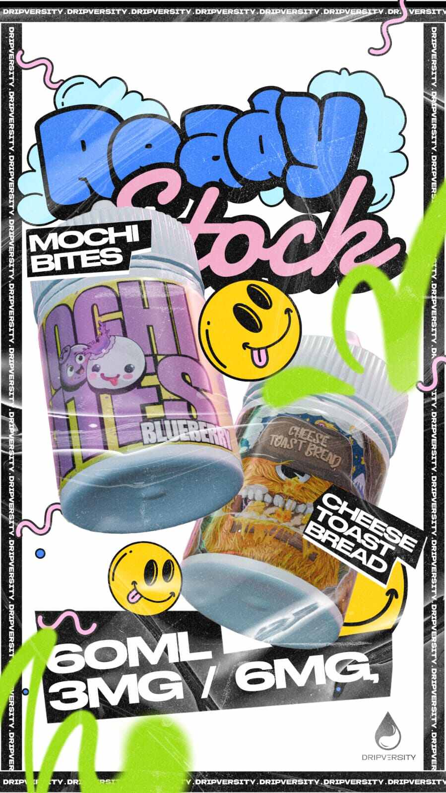 Freebase Mochi bites n Toast Cheese bread by drip state 60ml 3n6mg ...