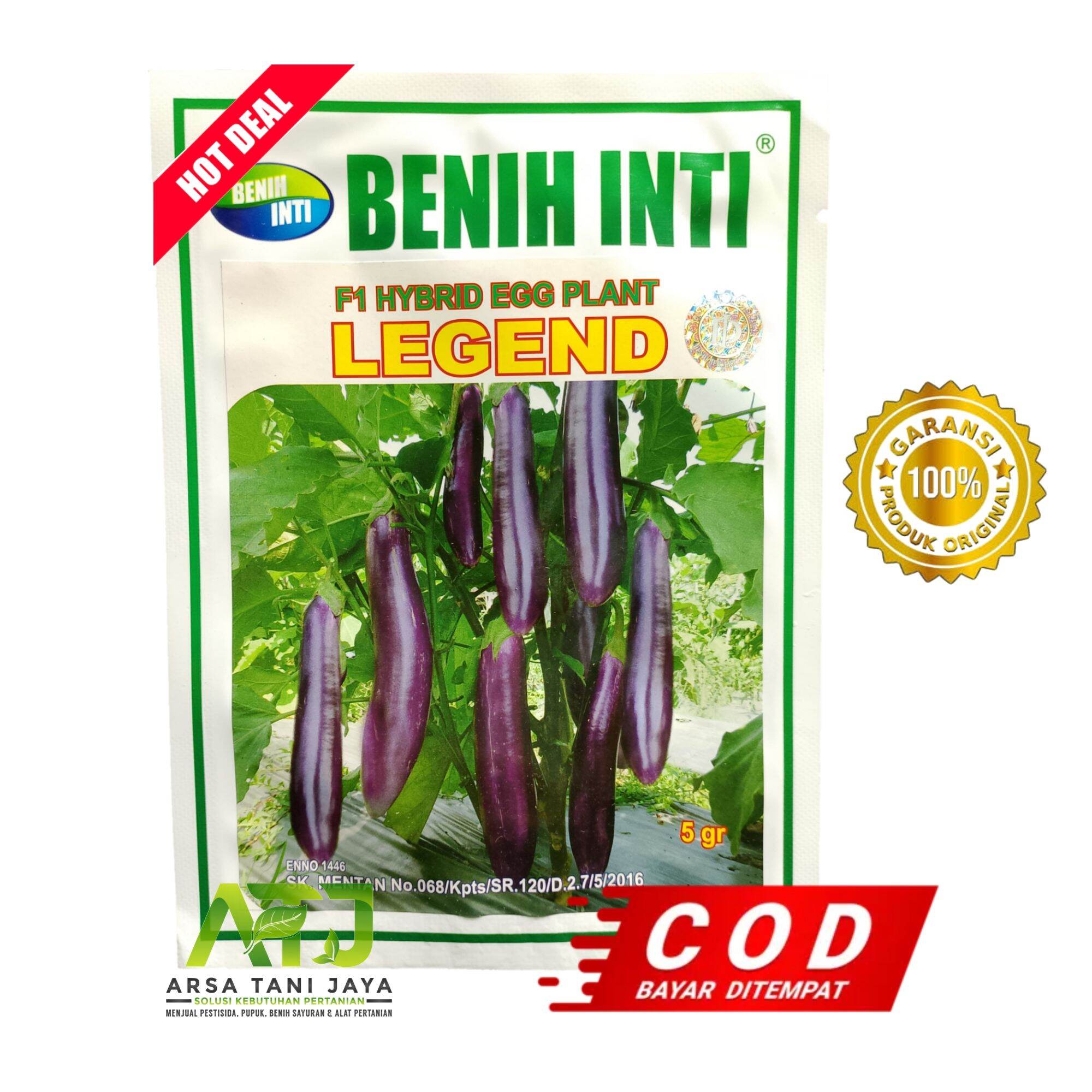 Benih Terong Ungu Legend F1 5Gram - Cap Benih Inti | Lazada Indonesia
