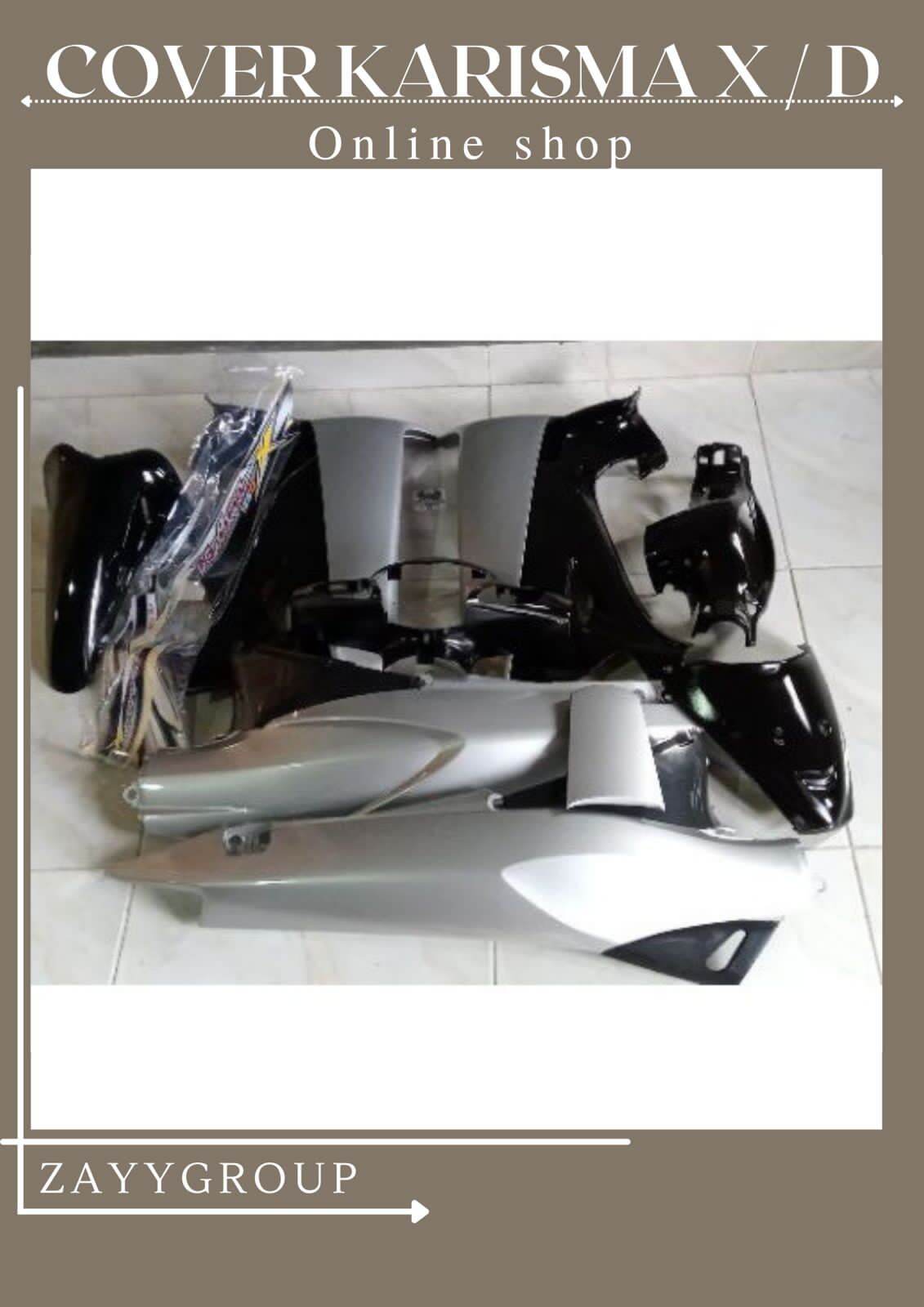 Full Body Kasar Alus Honda Karisma X Warna Silver Hitam Polos | Lazada ...