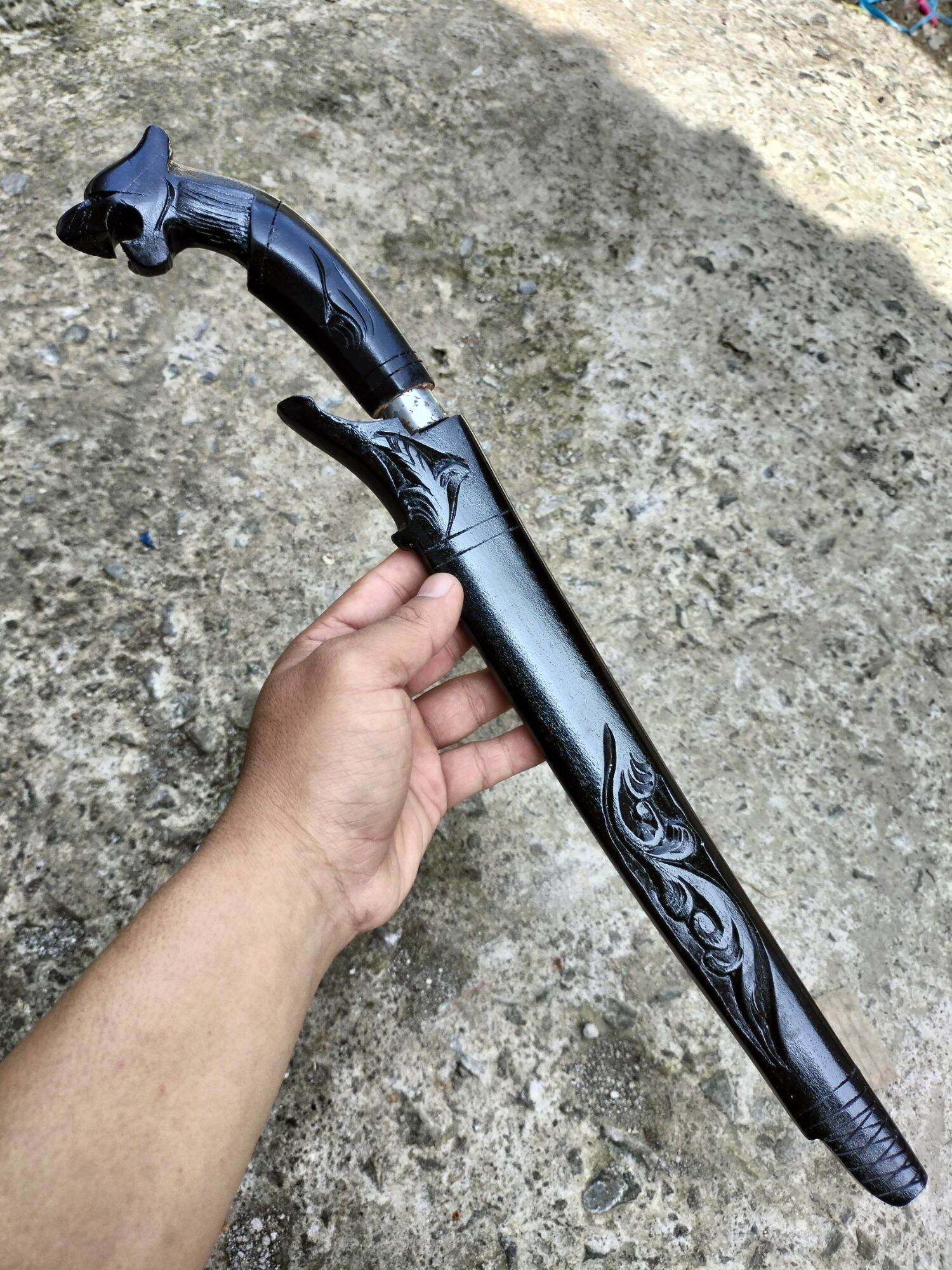 GOLOK SEMBELIH WARNA HITAM 30 CM DENGAN SARUNG | Lazada Indonesia