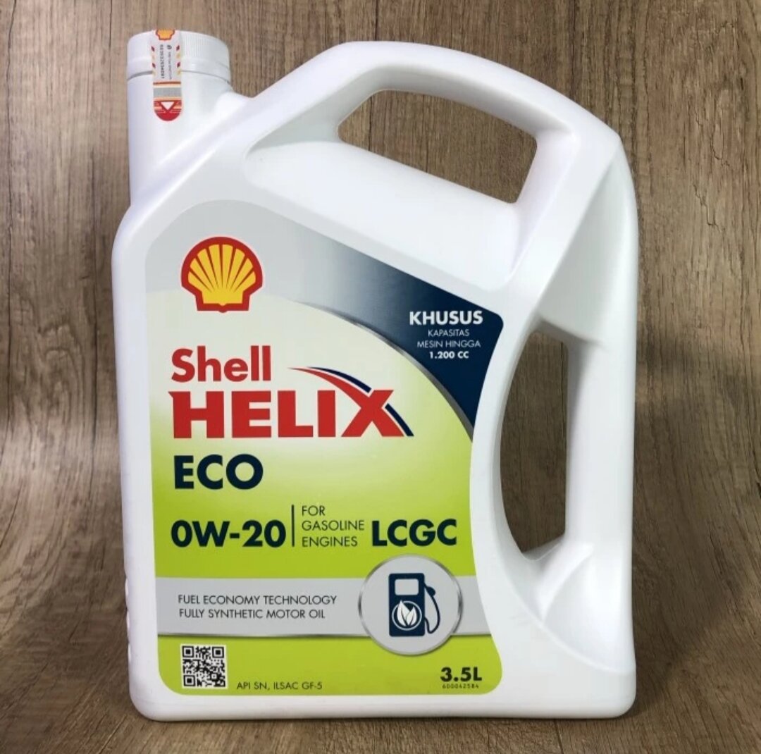 Oli Shell Helix ECO LCGC (SAE 0W-20 ) 3,5 Liter ,Full Sythentic ...