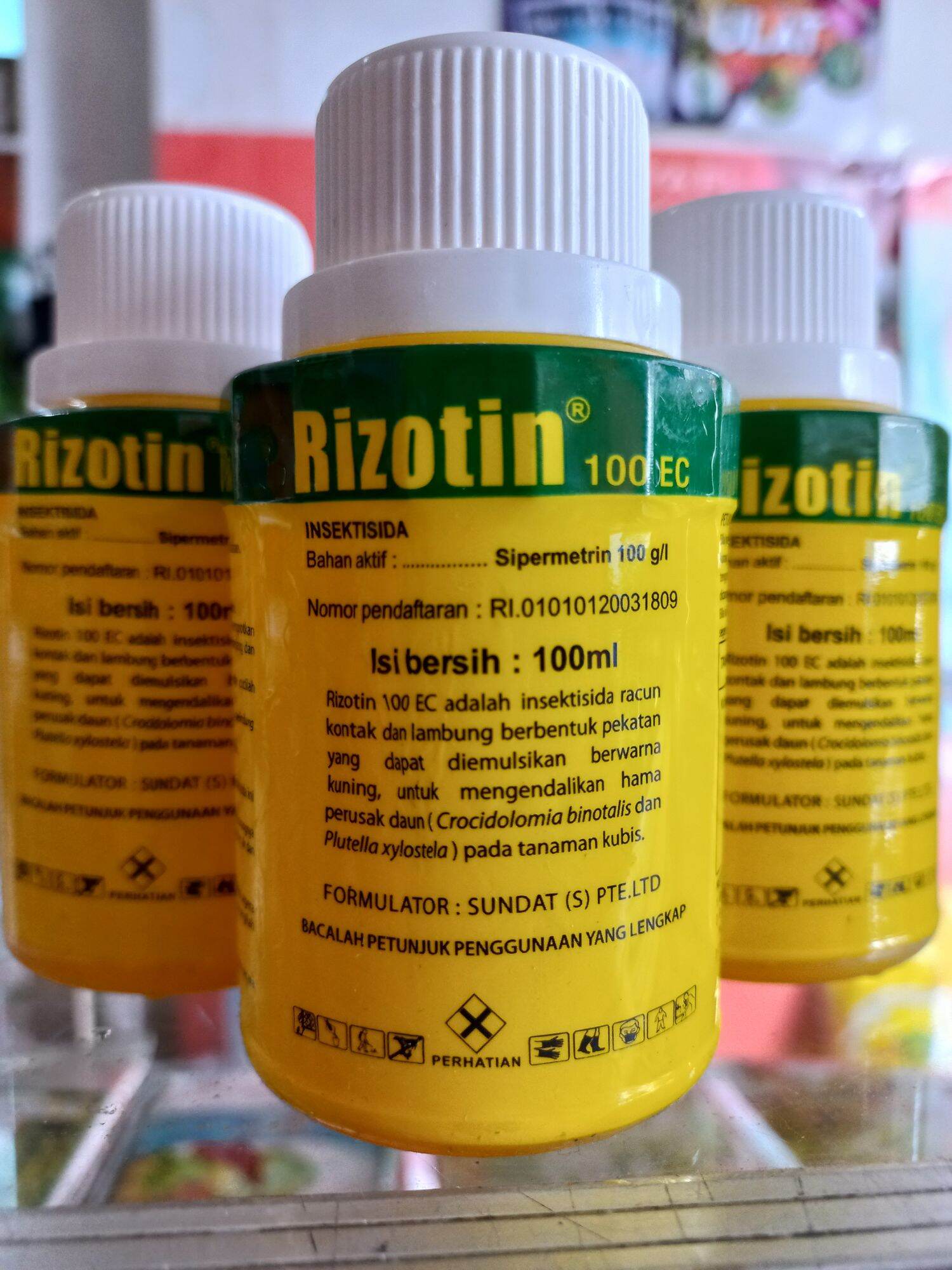 Rizotin 100EC 100ml Insektisida Untuk Hama Ulat, Lalat, Serangga ...