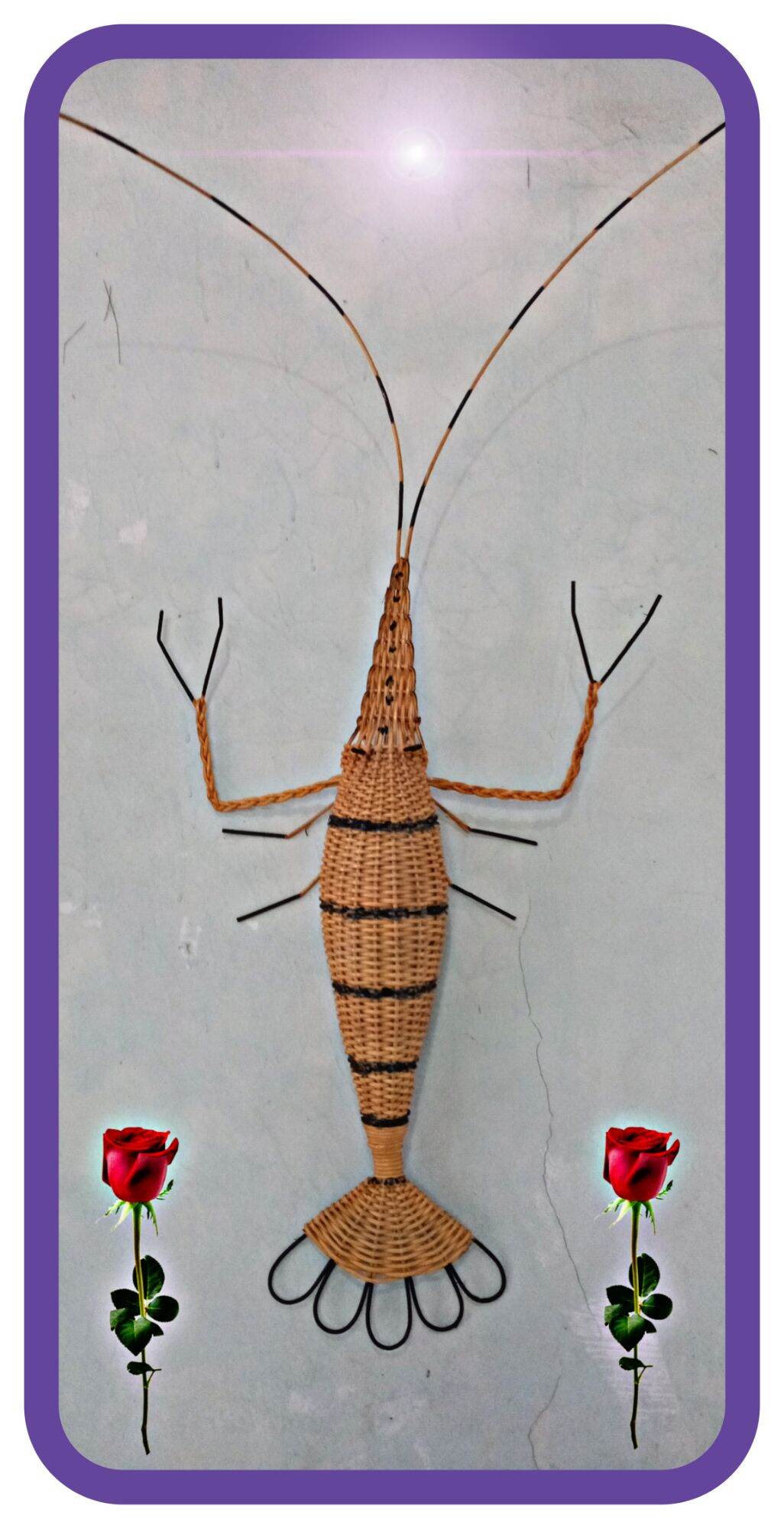 udang hias rotan/hiasan karakter udang/hiasan dinding | Lazada Indonesia