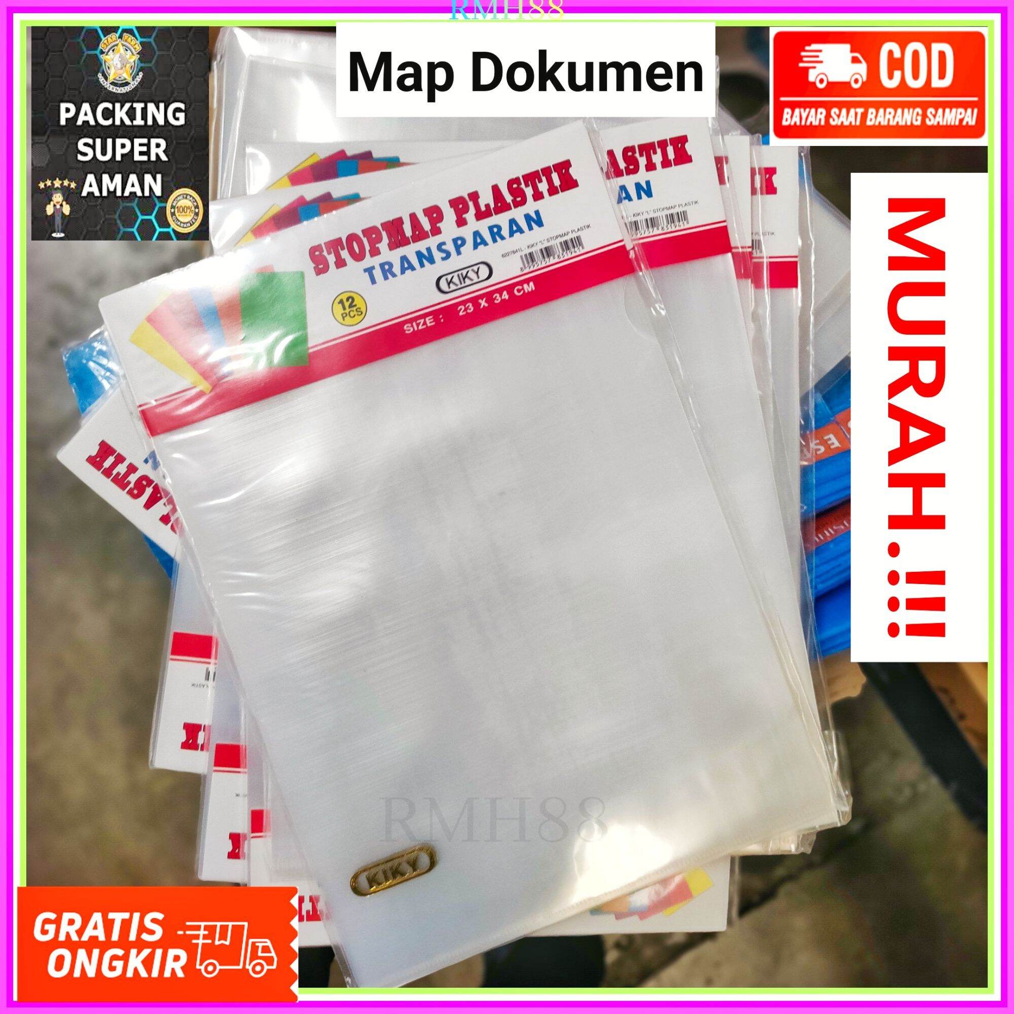 1 Pak Map Dokumen Plastik/Map Plastik Clear Seleeve/Map L Isi 12 Pcs ...