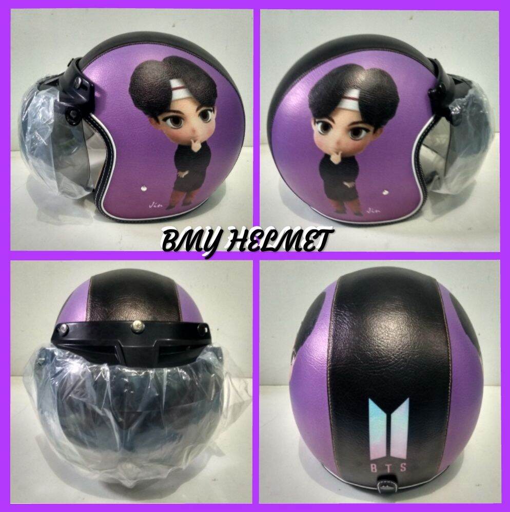helm bogo retro dewasa motif Bts Jin | Lazada Indonesia