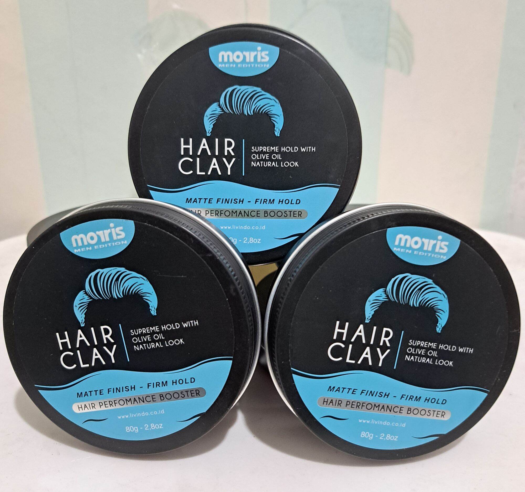 MORRIS HAIR CLAY MATTE FINISH FIRM HOLD 80g 2.8 oz EASY STYLING CLAY ...