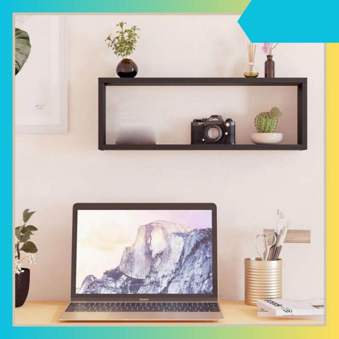 Rak Dinding Kayu Persegi Panjang Minimalis/Rak Ambalan Tempel Dinding ...