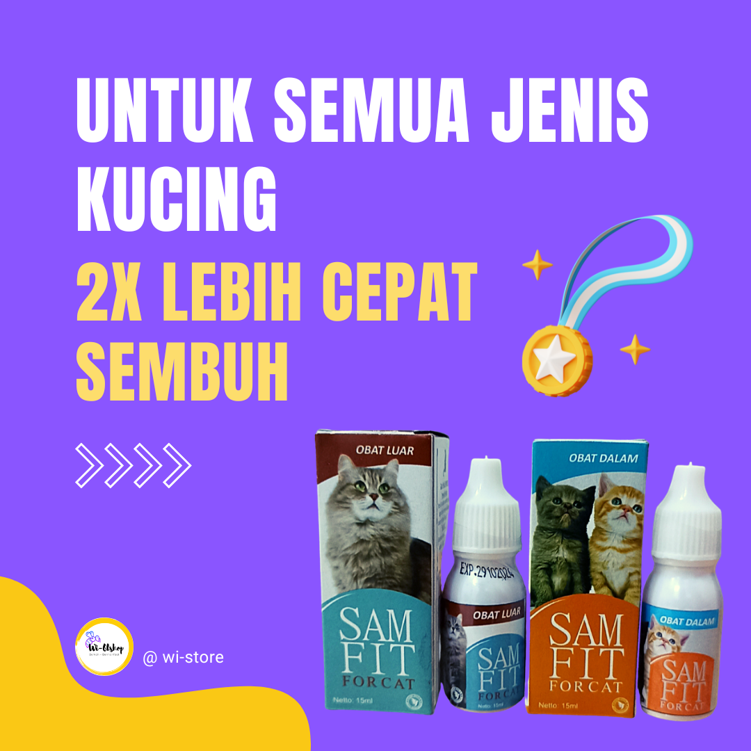 SamFit Cat / Obat Plus Vitamin Kucing / Paket Obat Luar Dan Dalam ...