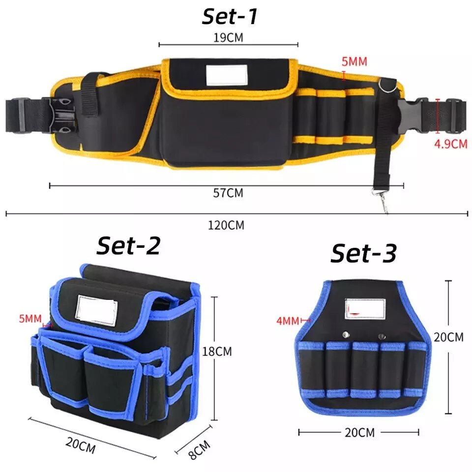 TOOL BAG TAS PERKAKAS ELECTRICAL Tas perkakas Obeng Bor Kunci Pas ...