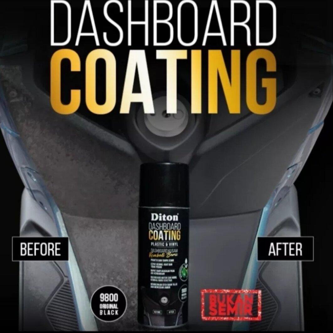 pilox pilok cat semprot diton dashboard coating black / hitam 400cc ...