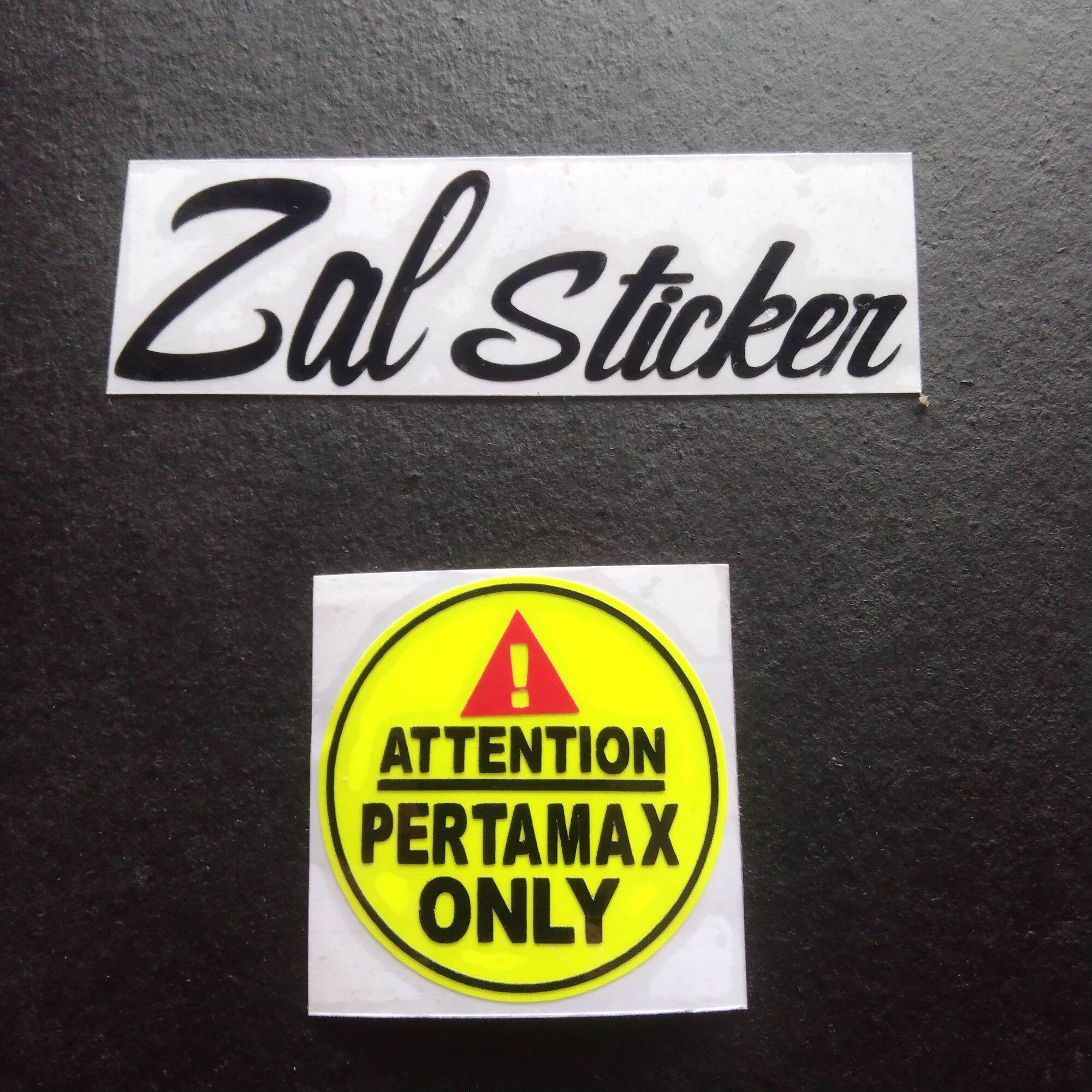 sticker attention pertamax only sticker cutting | Lazada Indonesia