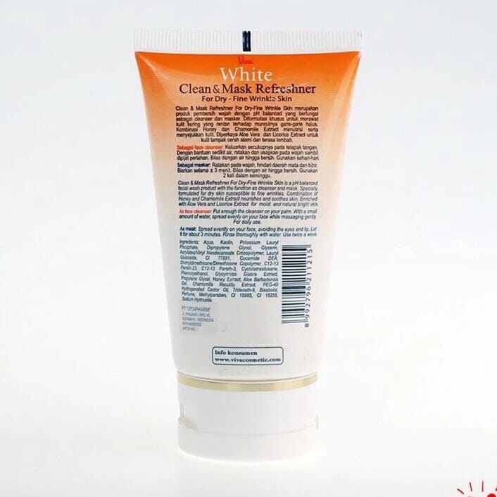 Viva White Clean Mask Refreshner Face Cleanser / All Skin Types / Dry ...