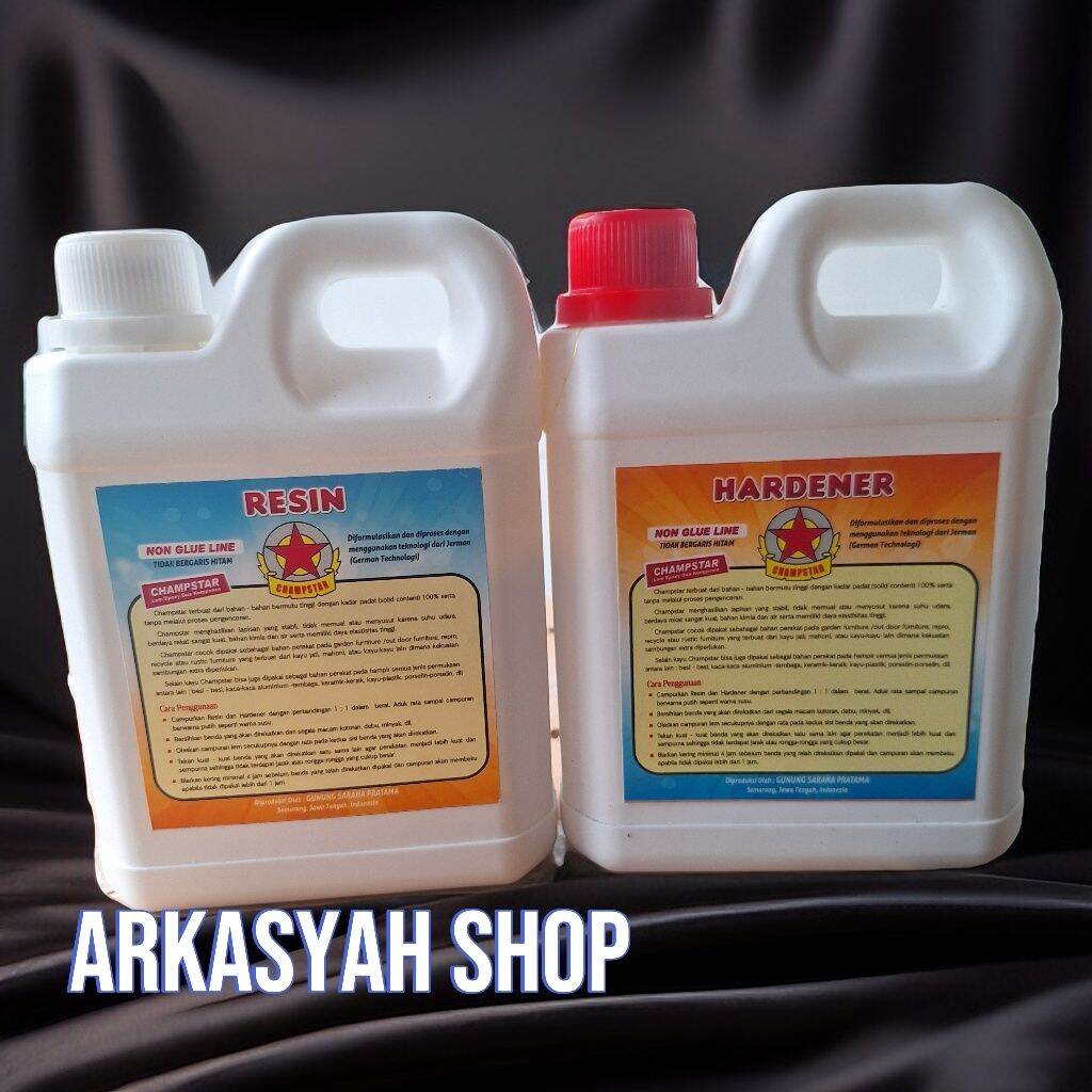 LEM BINTANG EPOXY HARDENER RESIN NGL (TIDAK BERGARIS HITAM) 800 GRAM ...
