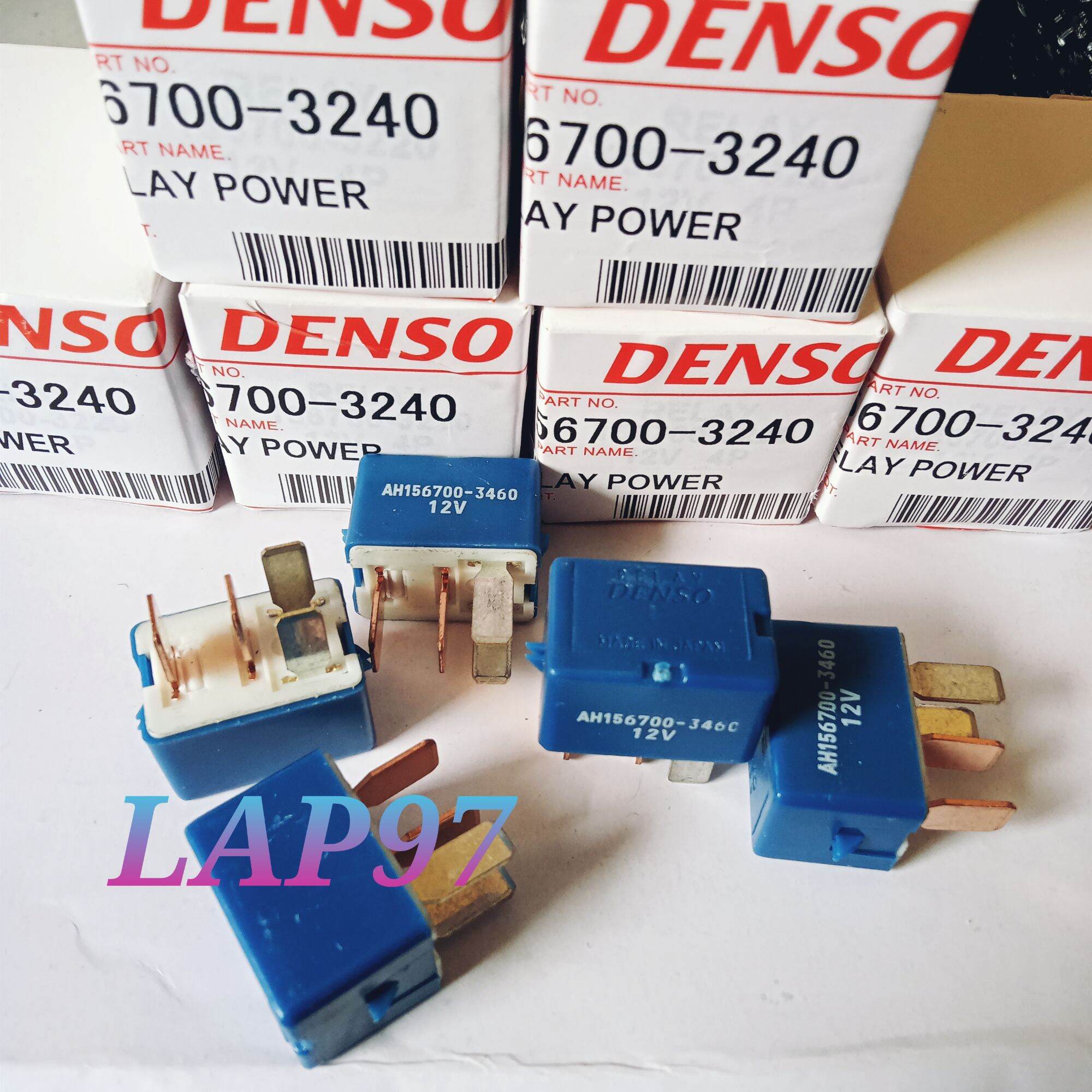 RELAY BIRU DENSO UNIVERSAL SEMUA MOBIL 12V KAKI 4 RELAY AC ASLI ...