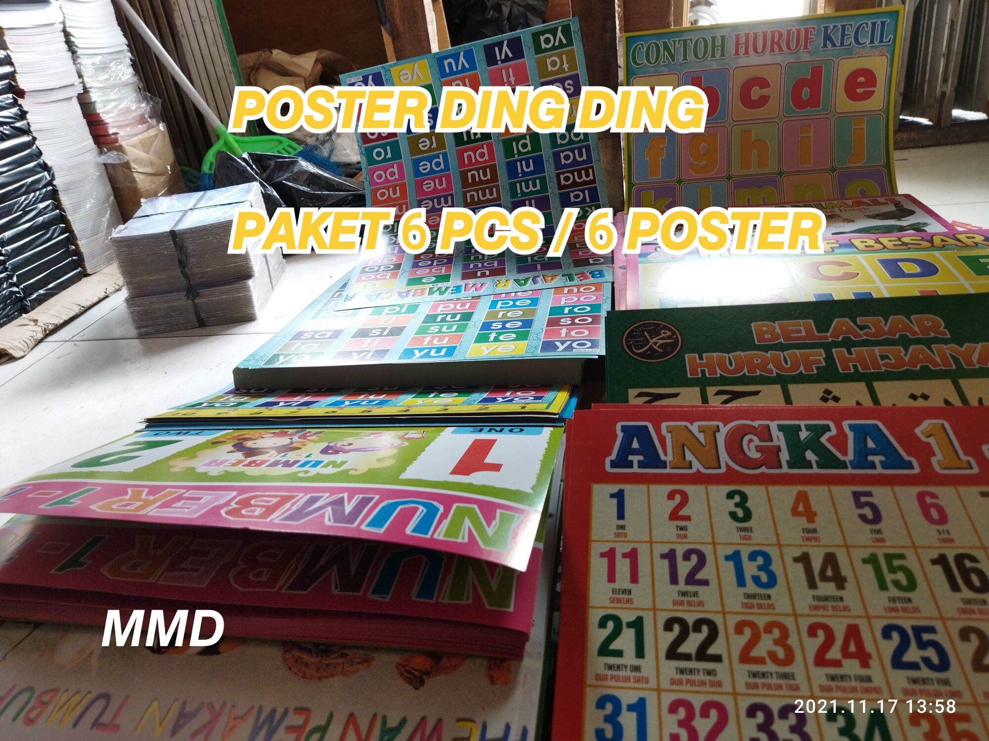 POSTER TEMBOK POSTER ANAK ANAK PAKET 6 PCS CAMPUR HARGA GEROSIR ...