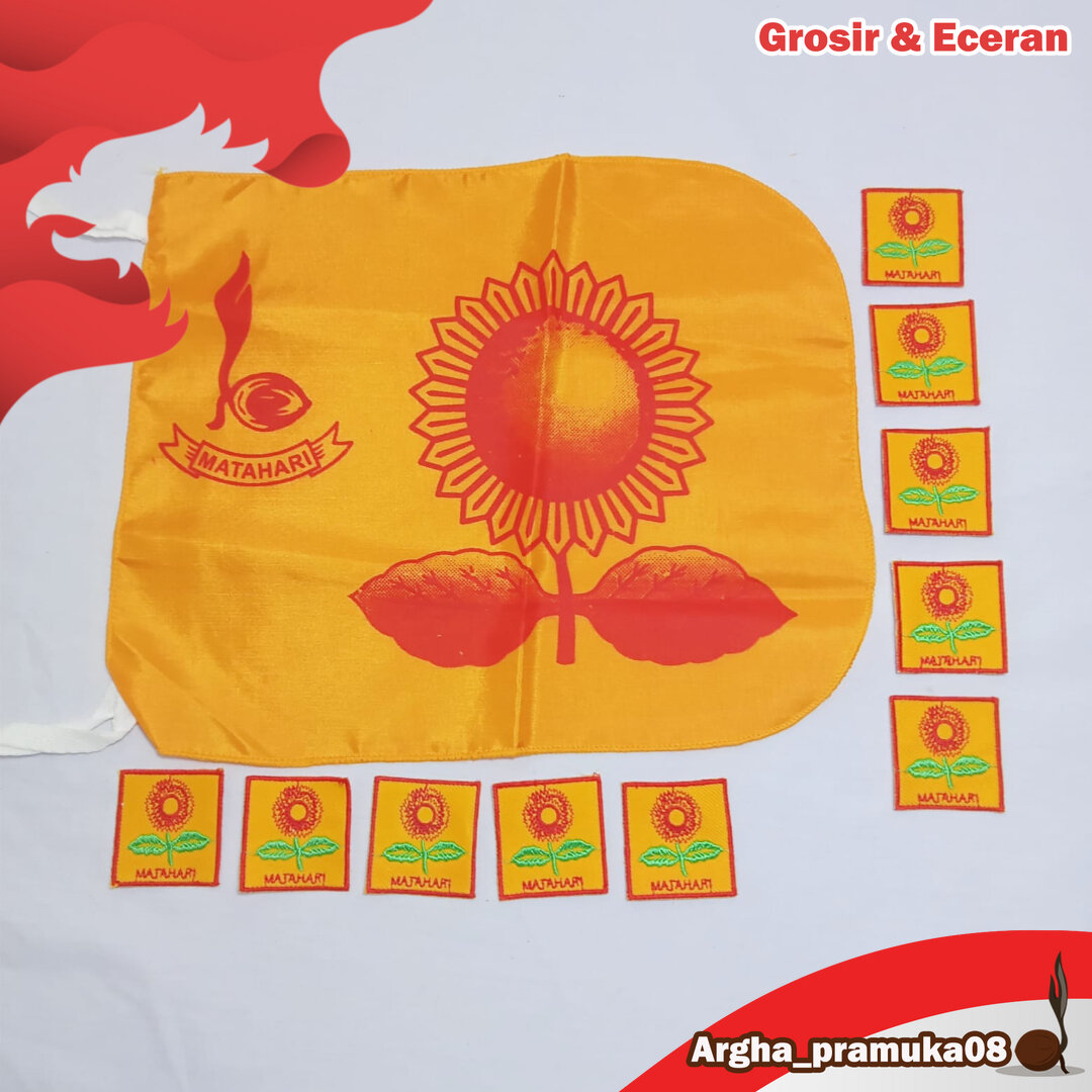 Tanda Regu Pramuka Putri Bunga Matahari Paket Bed 10 Bendera 1 Pcs ...