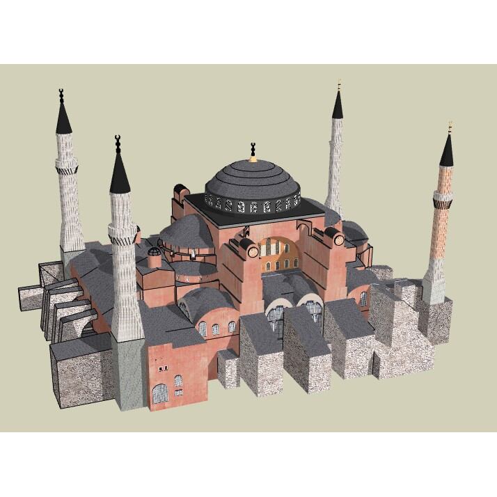 DIY papercraft masjid hagia sophia-turki print | Lazada Indonesia