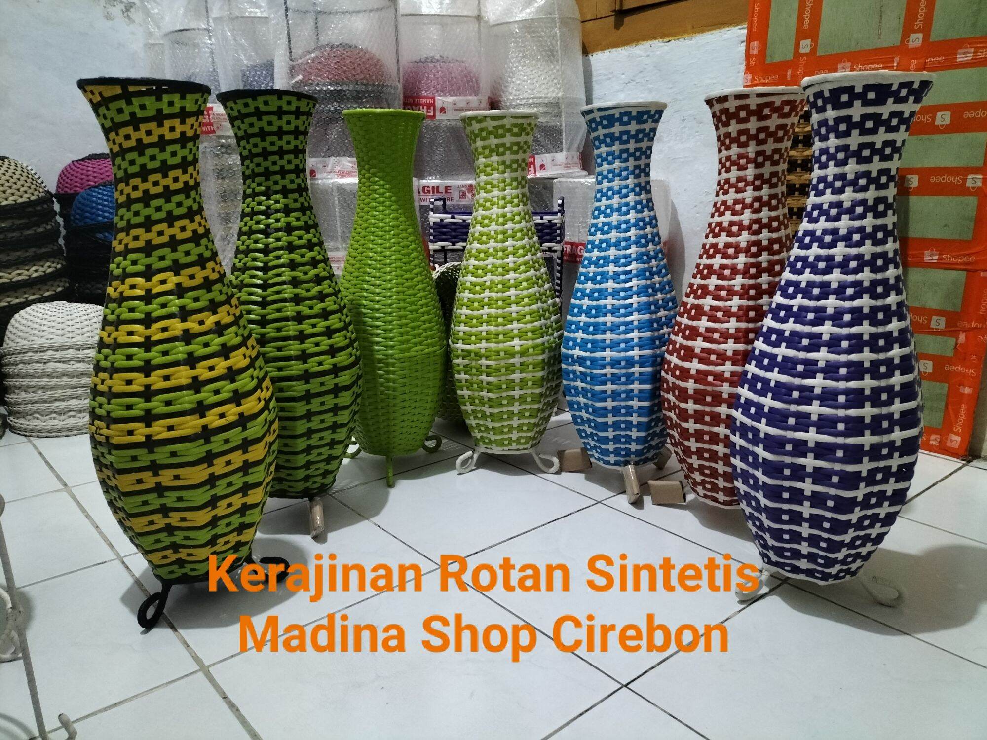 Guci / Vas Bunga Sintetis Aesthetic Rotan Sintetis | Lazada Indonesia