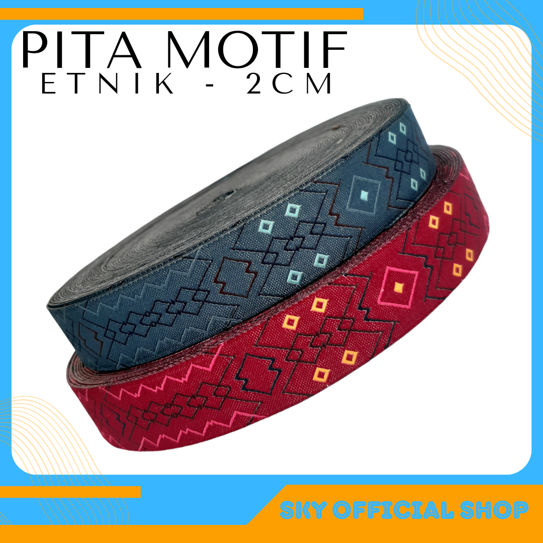 Pita Motif Etnik Vintage Lebar 2cm Stok Garment Unik | Lazada Indonesia