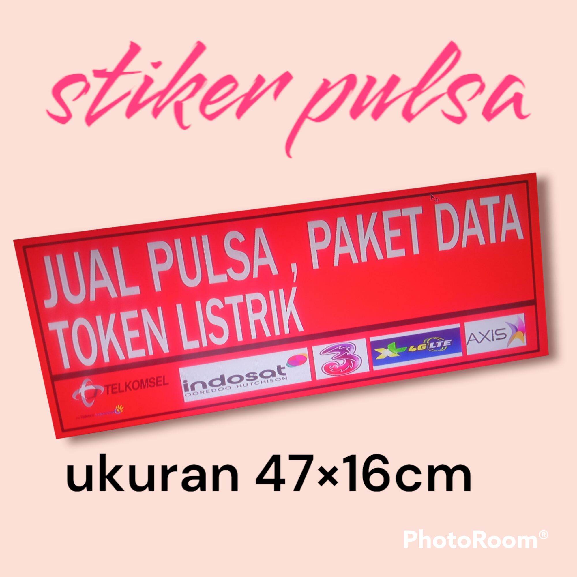 stiker pulsa ukuran 47×16 cm | Lazada Indonesia