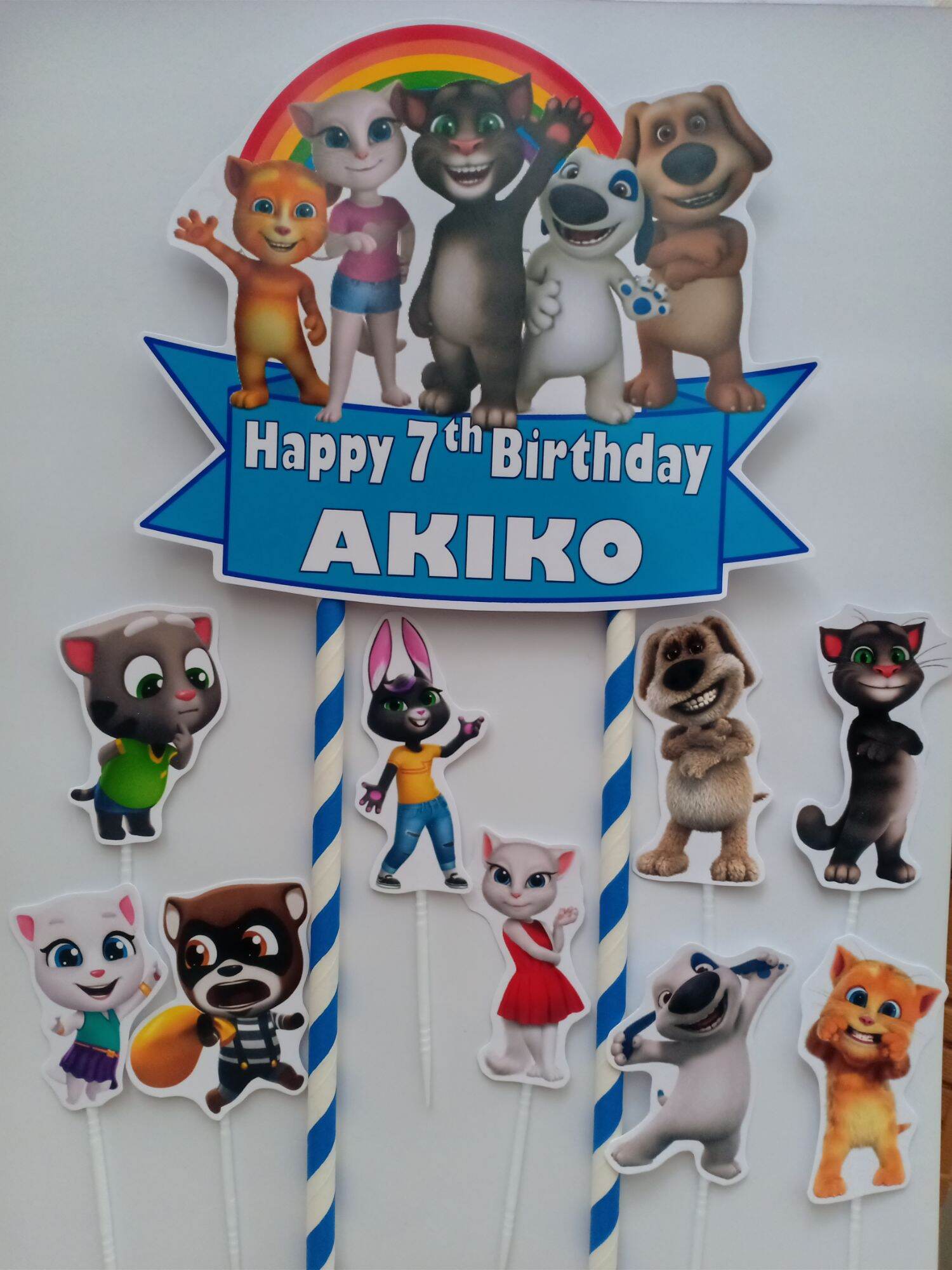 TOPPER CAKE HIASAN KUE ULANG TAHUN GAMBAR TALKING TOM ANGELA BISA ...