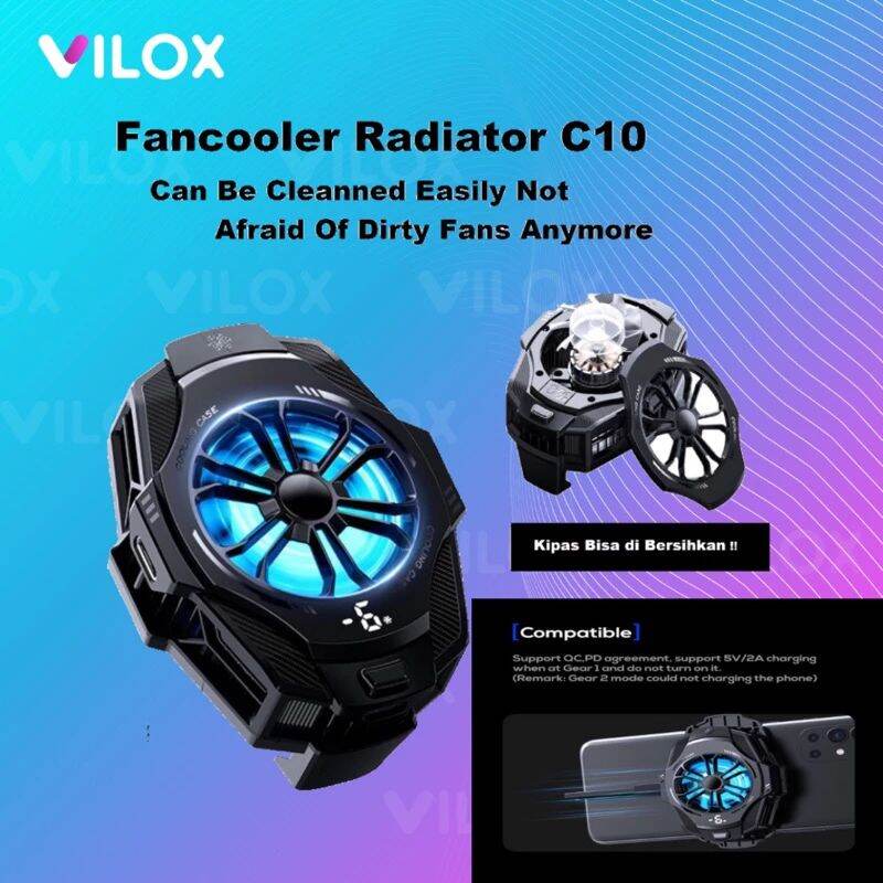 memo C10 fan cooler cooling pendingin hp radiator + kabel charger ...