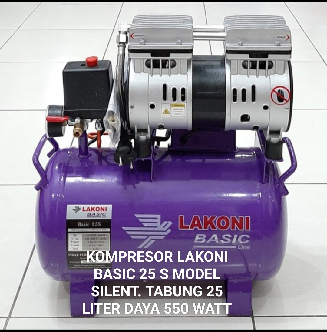 LAKONI BASIC 25 S KOMPRESOR OILES BASIC 25 S / mesin kompresor angin silent oilles basic 25 s ...
