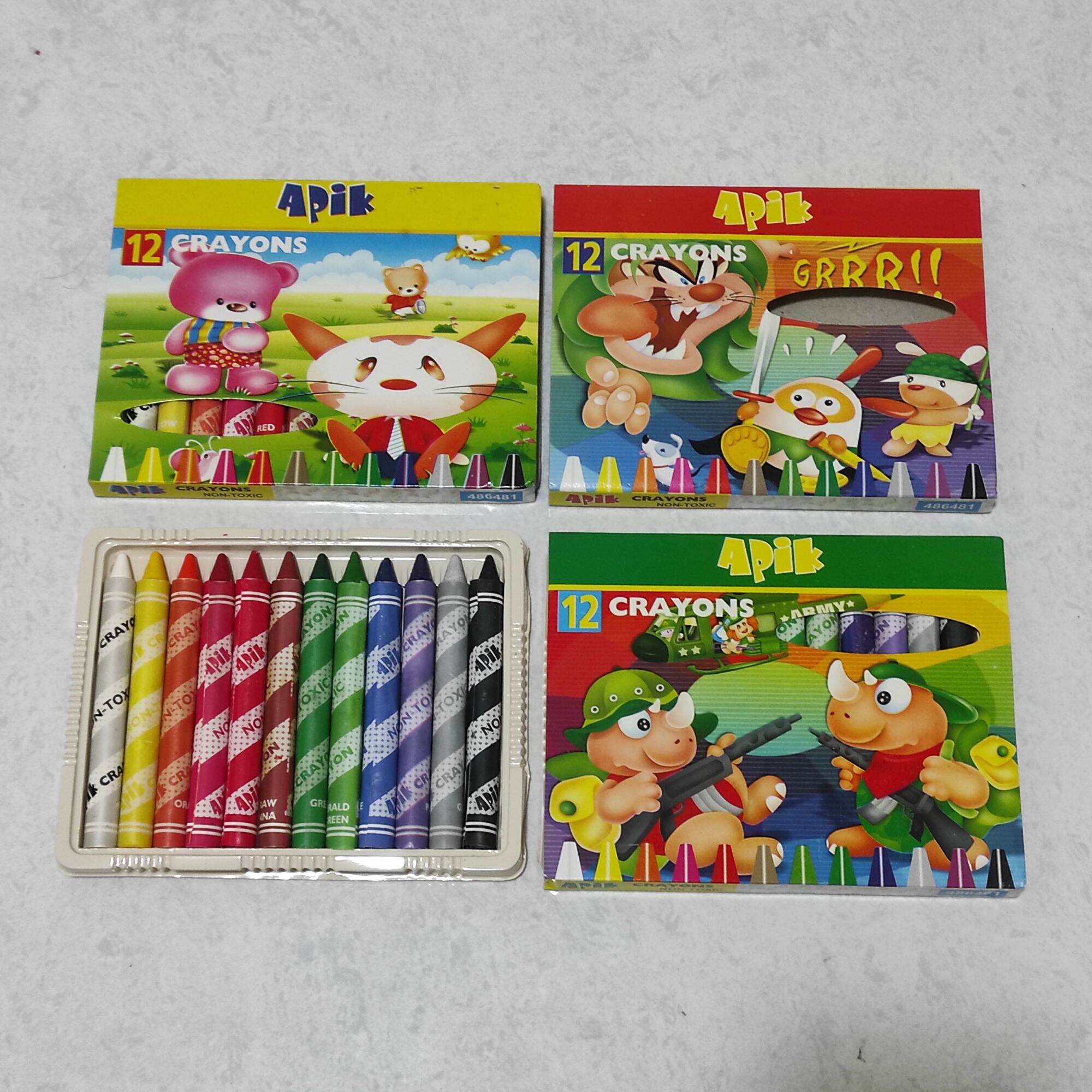 Crayons / Oil Pastel 12 colours - Crayon 12 Warna Besar | Lazada Indonesia