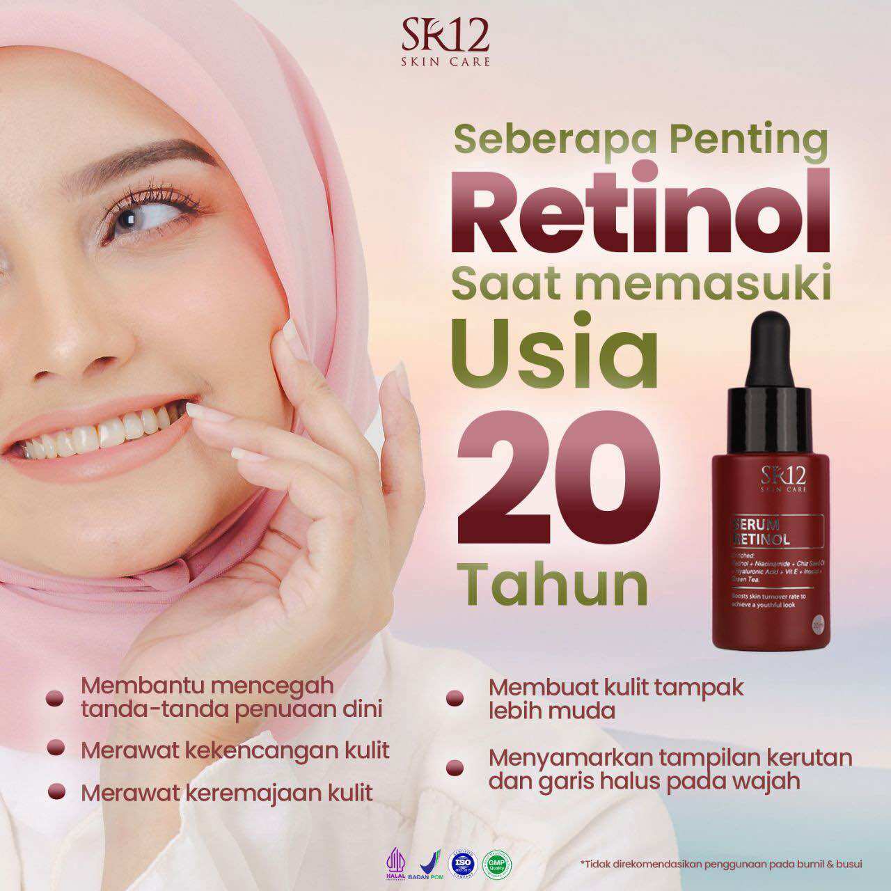 SR12 Retinol Serum 20ml - Serum Wajah Anti Aging Cegah Penuaan Dini ...