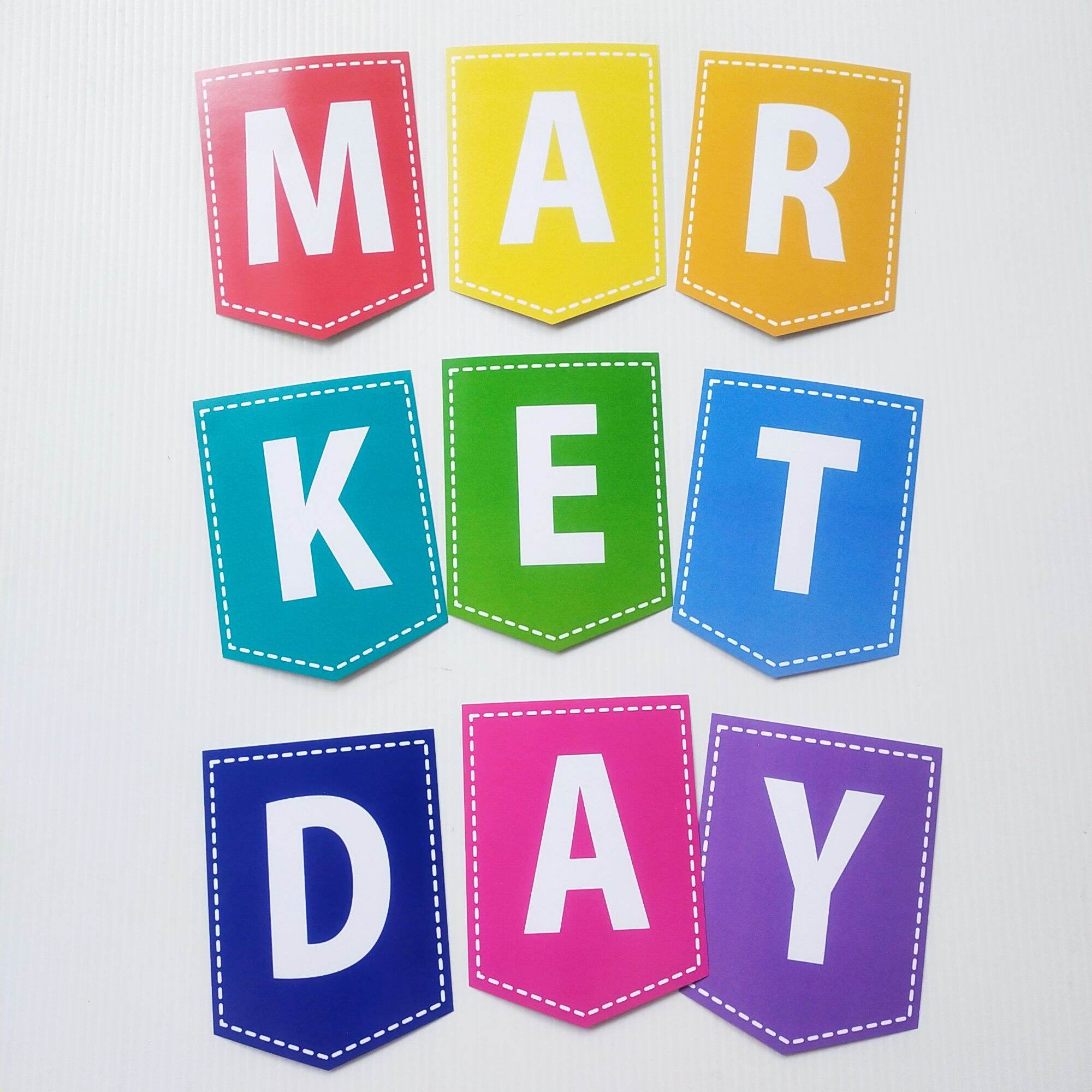 MARKET DAY PROPS PHOTO BUNTING FLAG MARKET DAY DEKORASI MARKET DAY ANAK ...