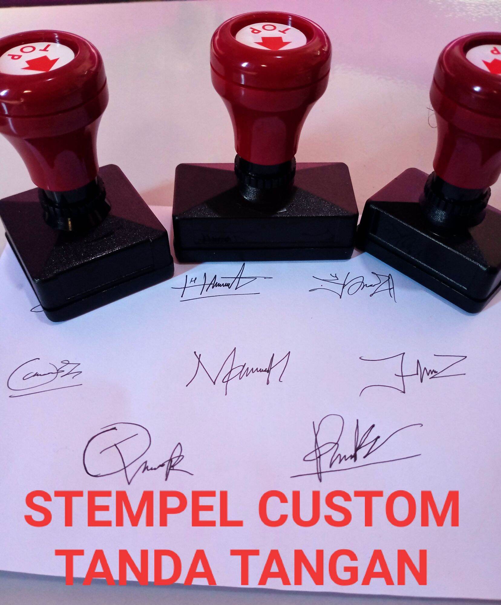 stempel, stempel tanda tangan/paraf custom, stempel termurah dan ...