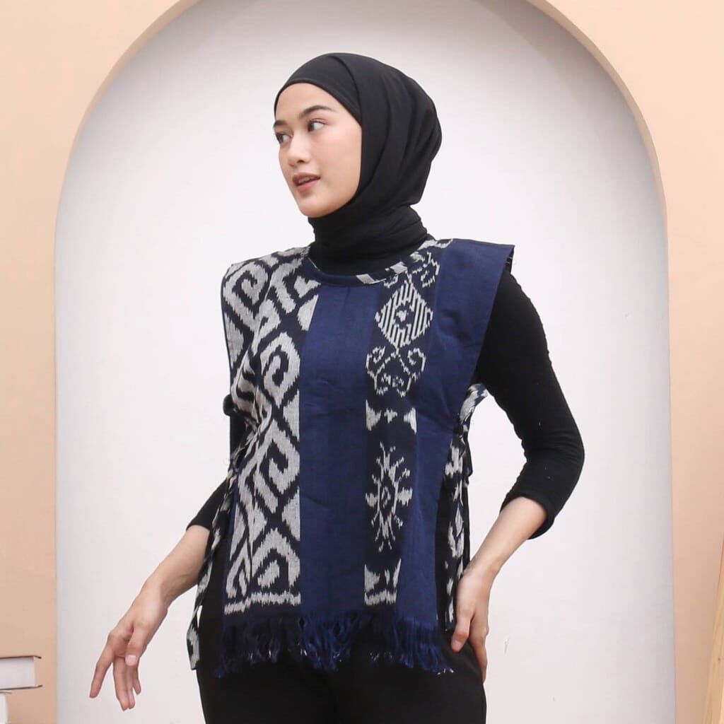 [READY STOK] Rompi Vest Tenun Unisex - Vest Tenun Ikat - Rompi Tenun ...