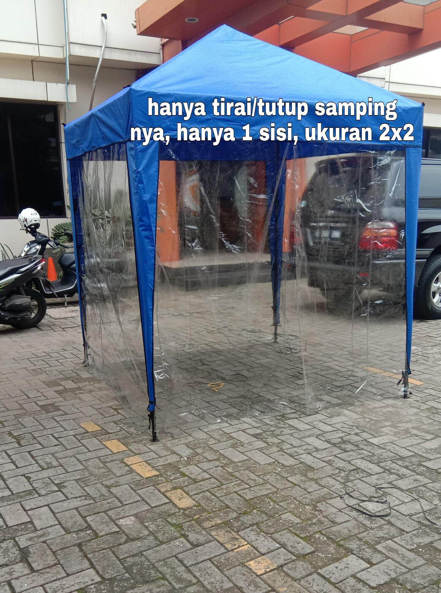 tirai tenda/penutup samping tenda cafe/tenda lipat, ukuran 2x2 hanya 1 ...