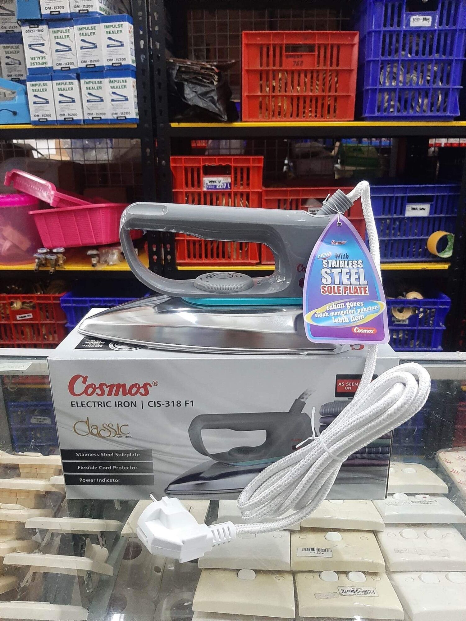 Cosmos Setrika Listrik CIS-318 F1 Stainless Steel | Lazada Indonesia