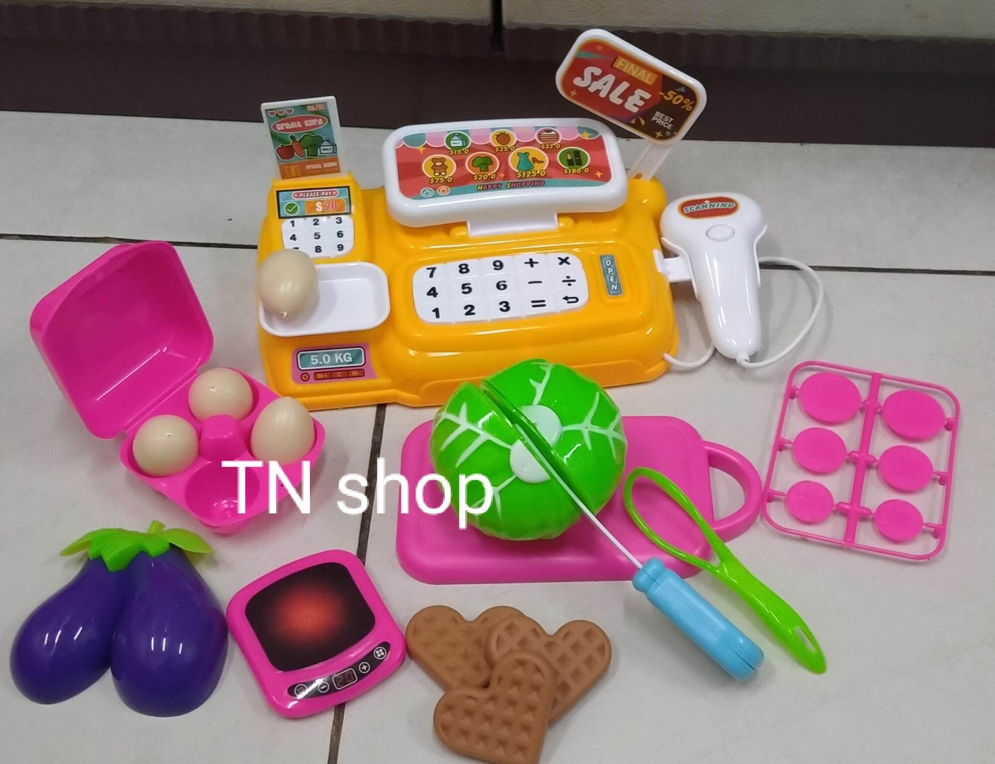 MAINAN KASIR NYALA / BUNYI PAKE BATERAI / CASH REGISTER BISA COD ...