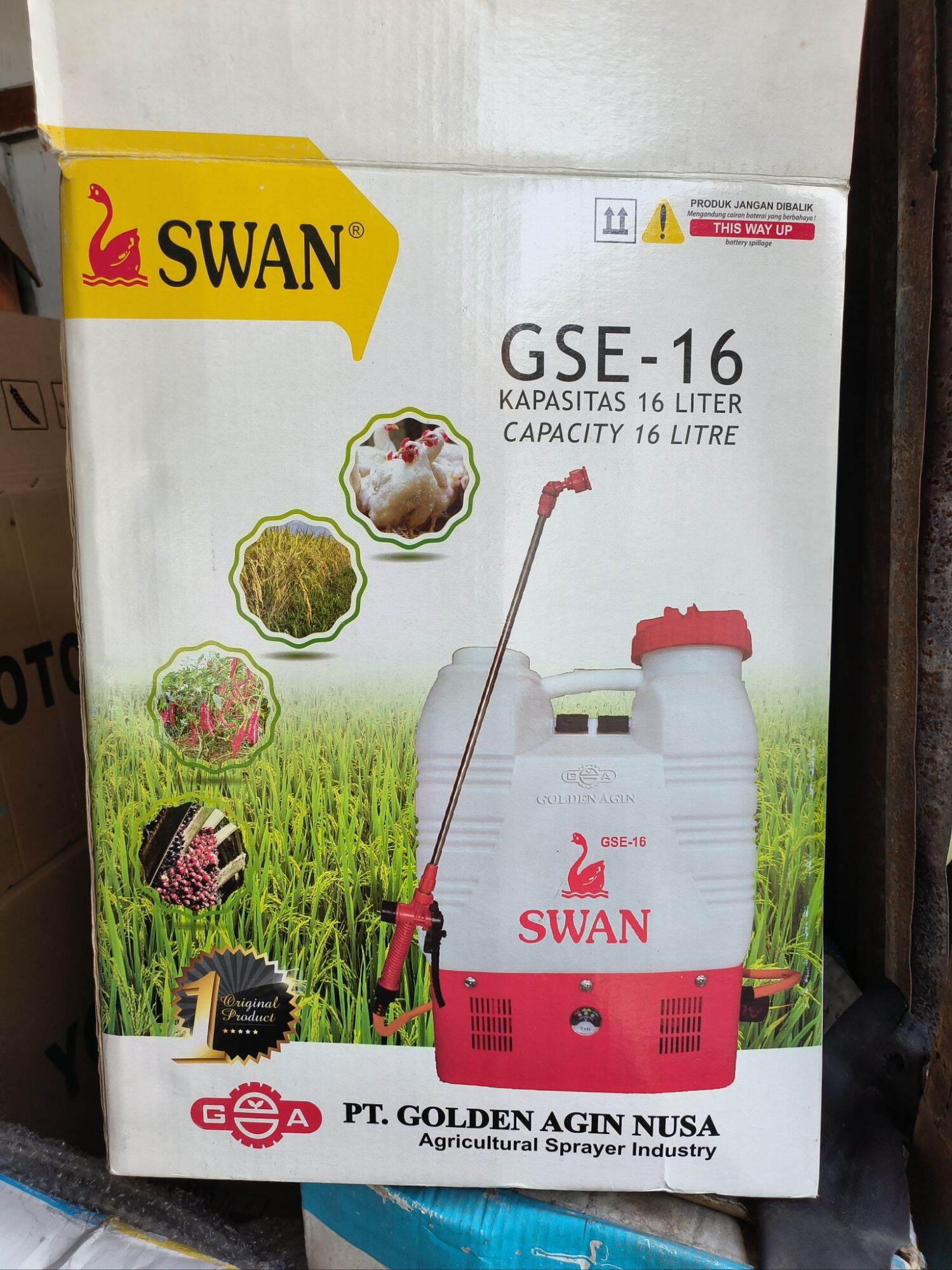 SPRAYER SWAN ELEKTRIK 16 LITER GSE16 GSE 16 SEMPROTAN ALAT SEMPROT PERTANIAN SAWAH TAMAN KEBUN ...