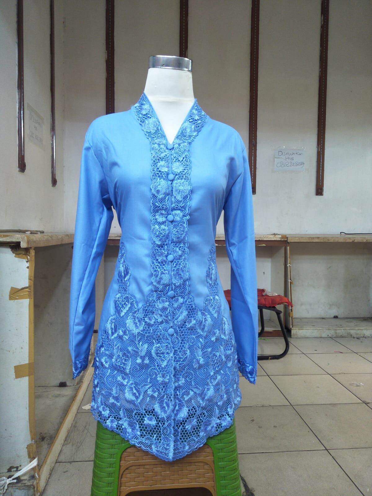 KEBAYA BIRU MUDA POLOS/BIRU LANGIT | Lazada Indonesia